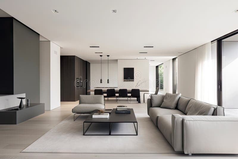 Minimalist Home with Modern and Sleek Interior Elements, Featuring ...