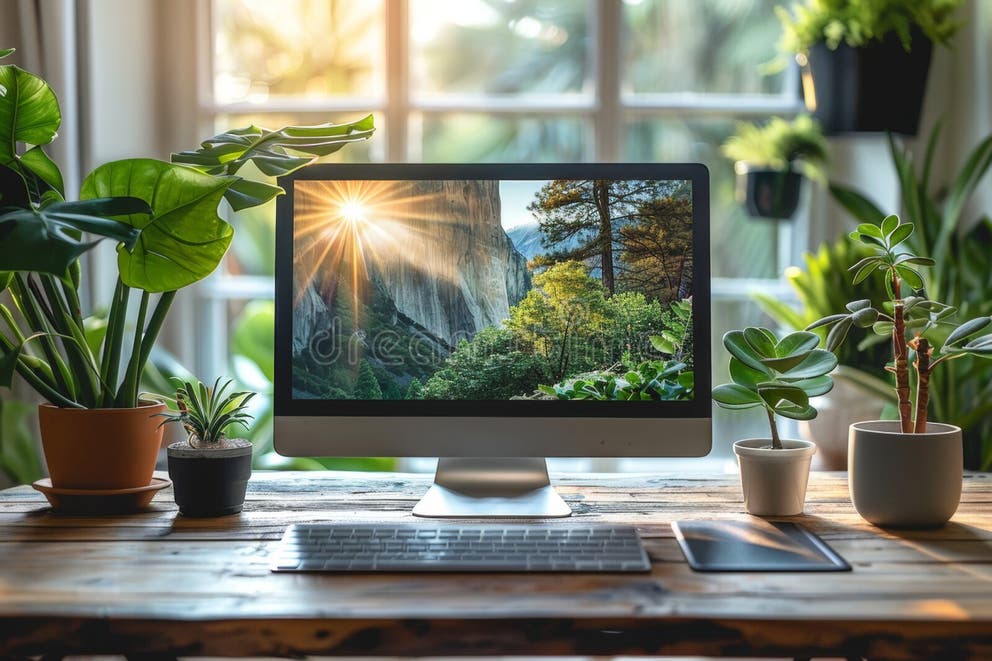 Minimalist Home Office Setup for a Clutter-free Environment. AI ...