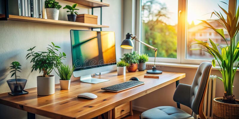 Minimalist Home Office Setup a Modern Computer Desk for Productivity ...