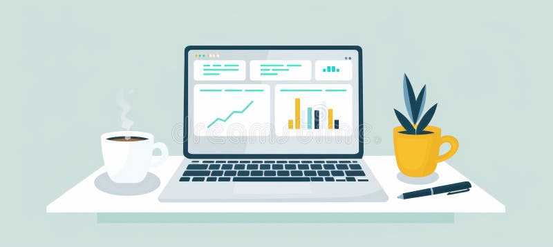 Minimalist Home Office Setup for Remote Accounting with Tax Software ...