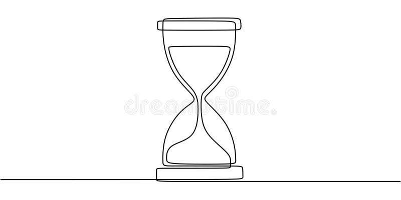 Hourglass Continuous Line Drawing Stock Illustrations – 273 Hourglass ...