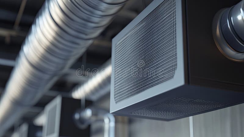 Minimalist HVAC Filter Grid, High Detail . Stock Illustration ...