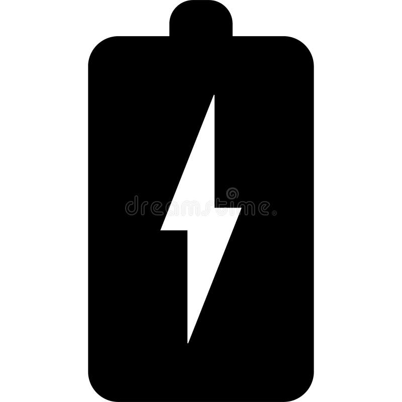 Minimalist Icon of a Charging Battery Stock Vector - Illustration of ...