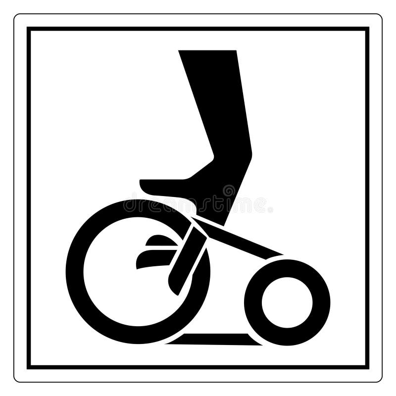 Minimalist Icon of Foot on Bicycle Pedal Stock Vector - Illustration of ...