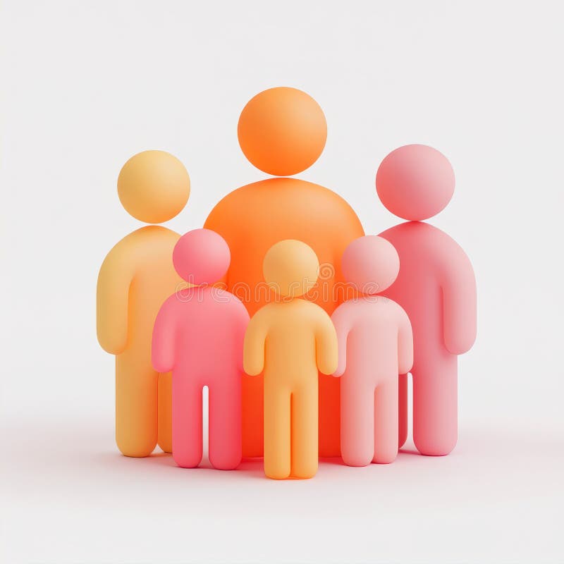 Minimalist Icon Representing a Diverse Group of People in a ...