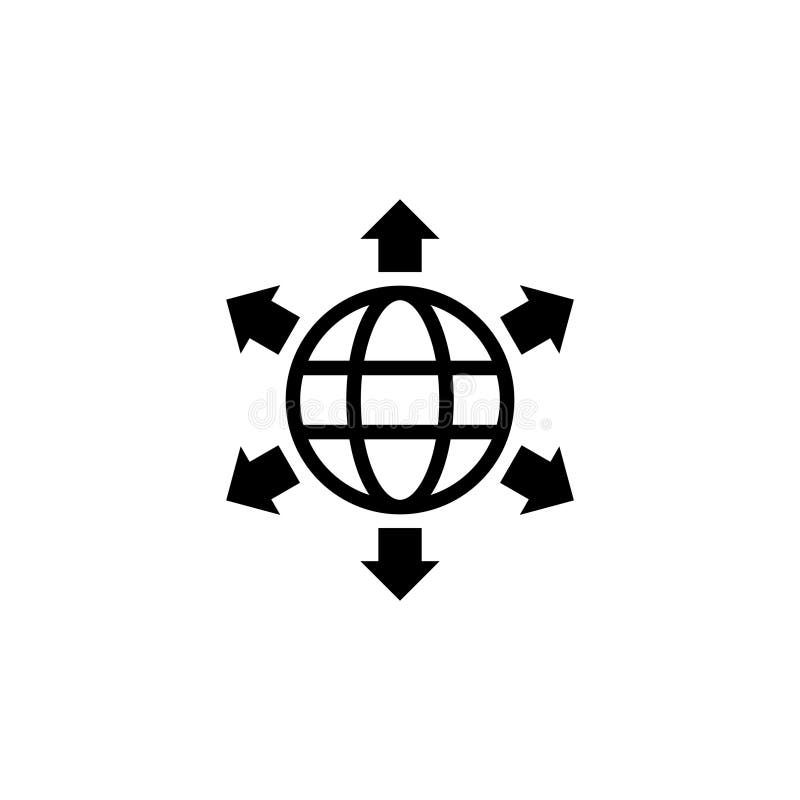 A Minimalist Icon Representing Global Interconnectivity and Digital ...