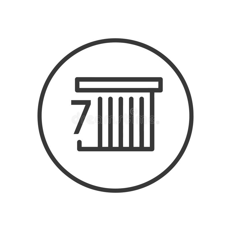 Simple Elegant Column Icon in Circle Stock Vector - Illustration of ...