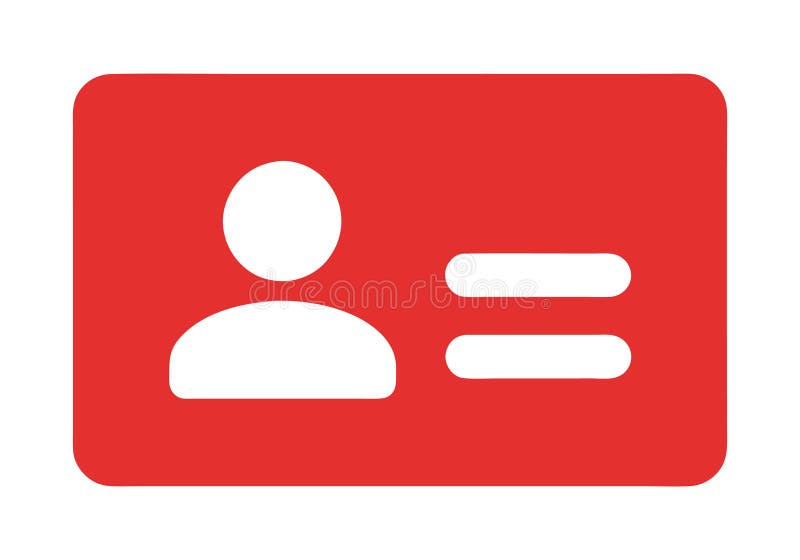 Minimalist ID Card Icon Vector for Digital and Print Designs Stock ...