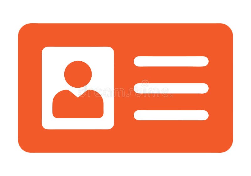 Minimalist ID Card Icon Vector for Digital and Print Designs Stock ...