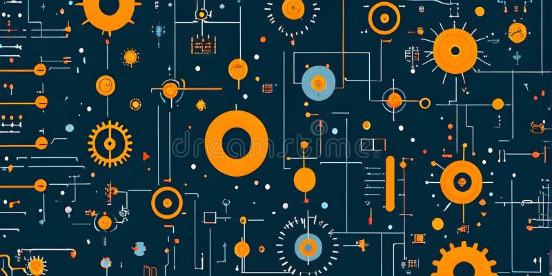 Minimalist Illustration, Abstract Wallpaper As Symbol for Technical ...