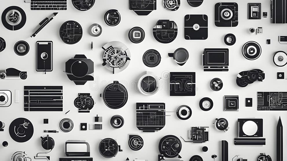 Minimalist Illustration, Abstract Wallpaper As Symbol for Technical ...