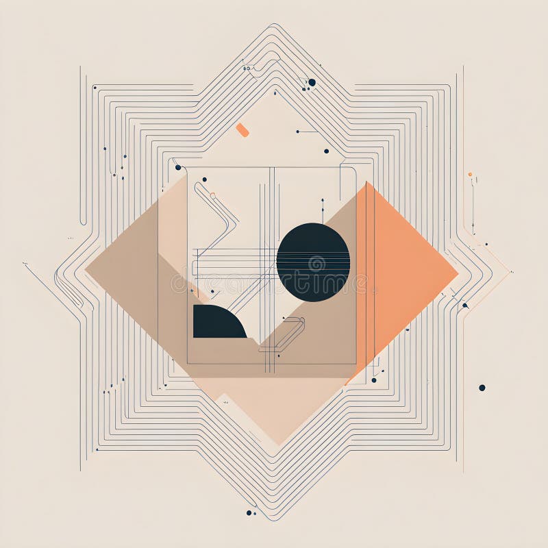 Minimalist Illustration, Abstract Wallpaper As Symbol for Technical ...