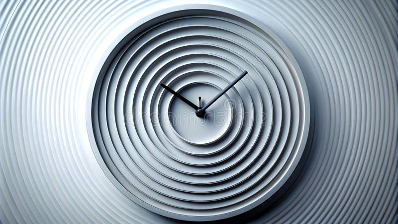 A Minimalist Depiction of a Clock, Where Time is Represented As a ...