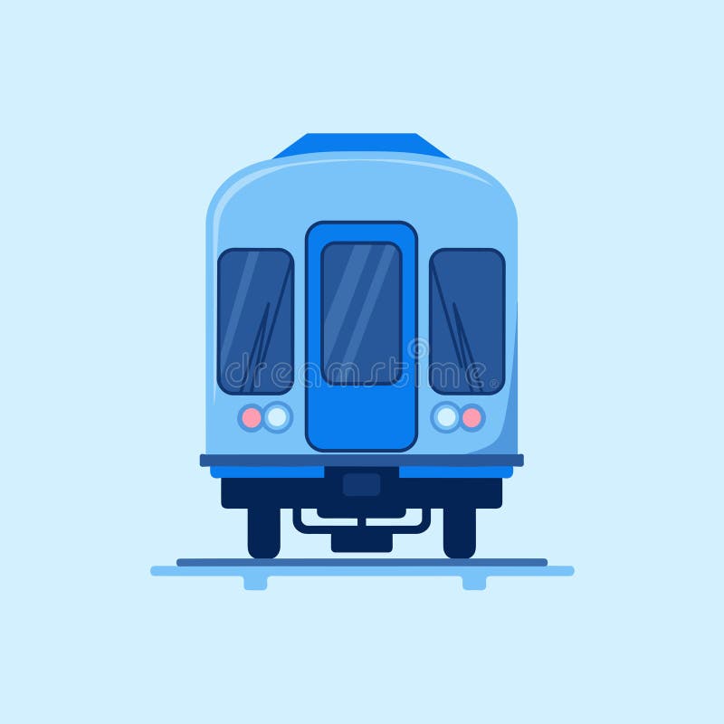 Minimalist Illustration of a Contemporary Commuter Train Stock Vector ...