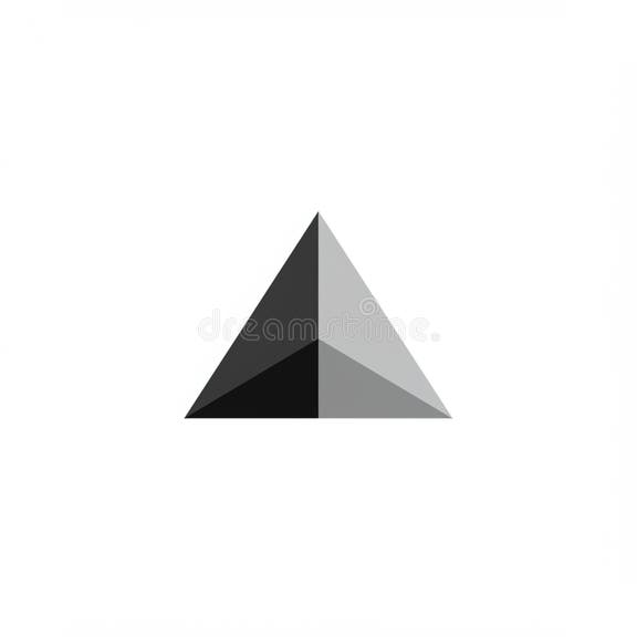 A Minimalist Illustration of a 3D Pyramid with Four Triangular Faces ...
