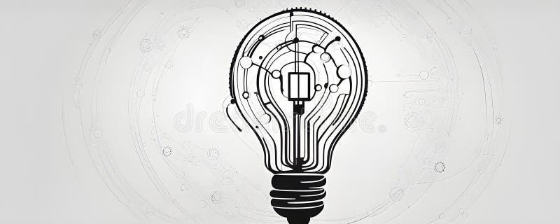 Minimalist Illustration Depicting Visual Language for Innovation Stock ...