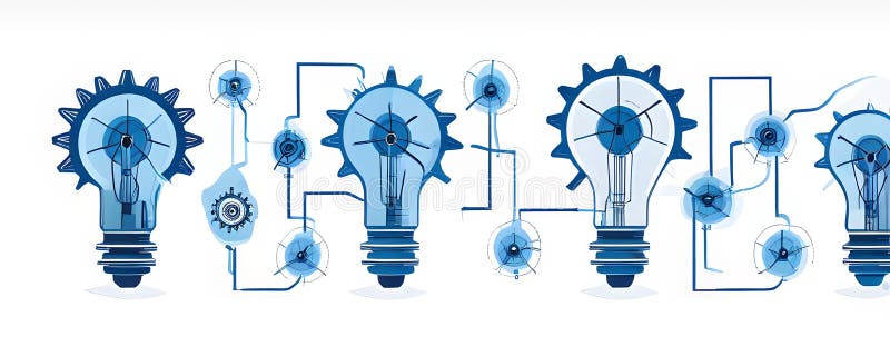 Minimalist Illustration Depicting Visual Language for Innovation Stock ...