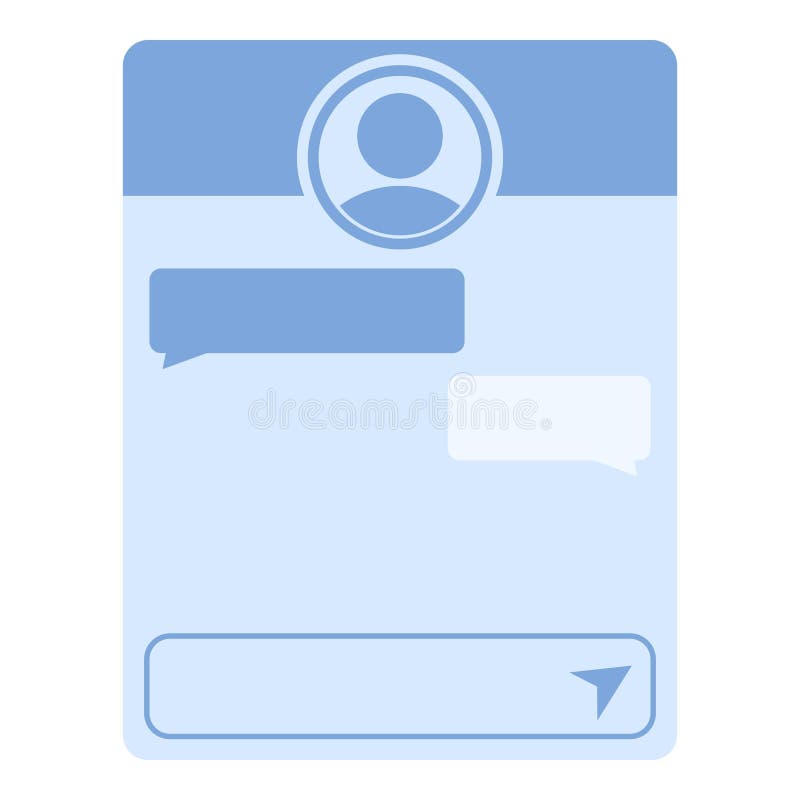 Smartphone Displaying Instant Messaging Application with Chat Bubbles ...