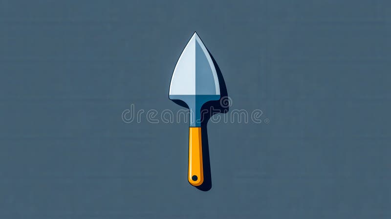 Trowel Casting Shadow on Grey Background, Construction and Masonry Tool ...