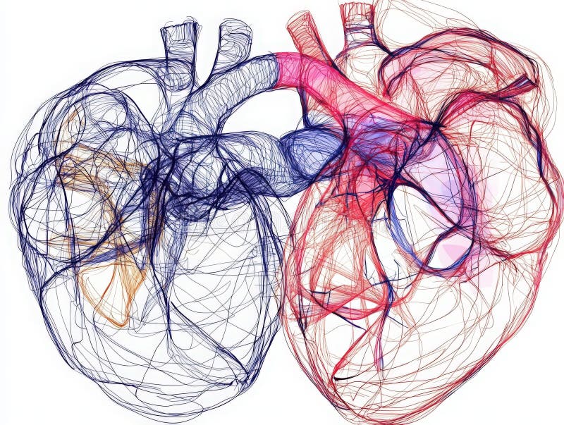 Minimalist Illustration Human Heart Clean Lines Stock Photos - Free ...