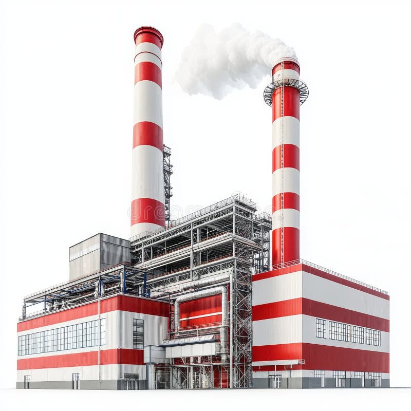 A Minimalist Illustration of a Nuclear Power Plant is Presented in a ...