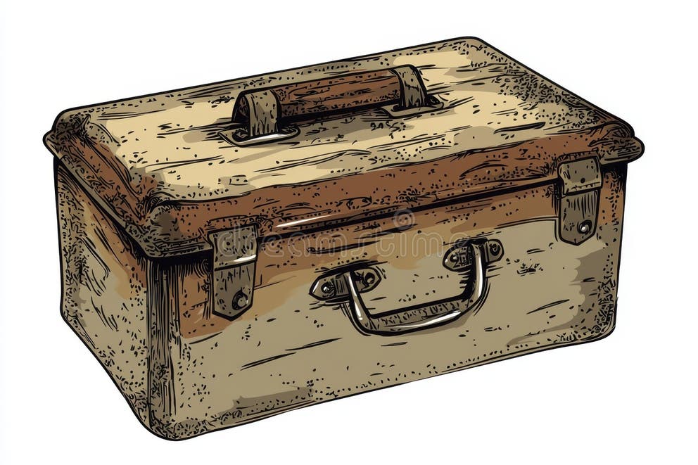 A Basic Clipart of a Brown Toolbox Stock Illustration - Illustration of ...