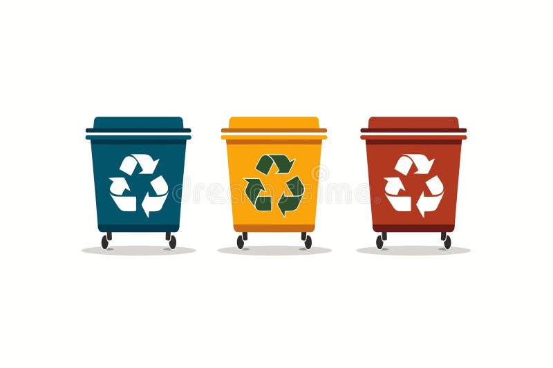 Minimalist Illustration of Recycling Symbols Frame Isolated Stock ...