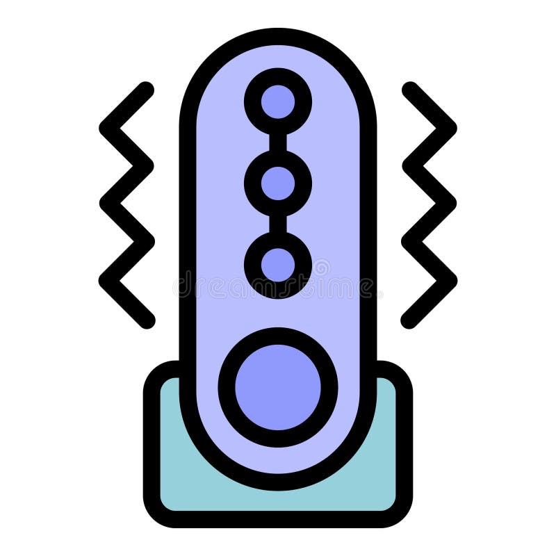 Wireless Speaker Emitting Sound Waves Icon Stock Illustration ...