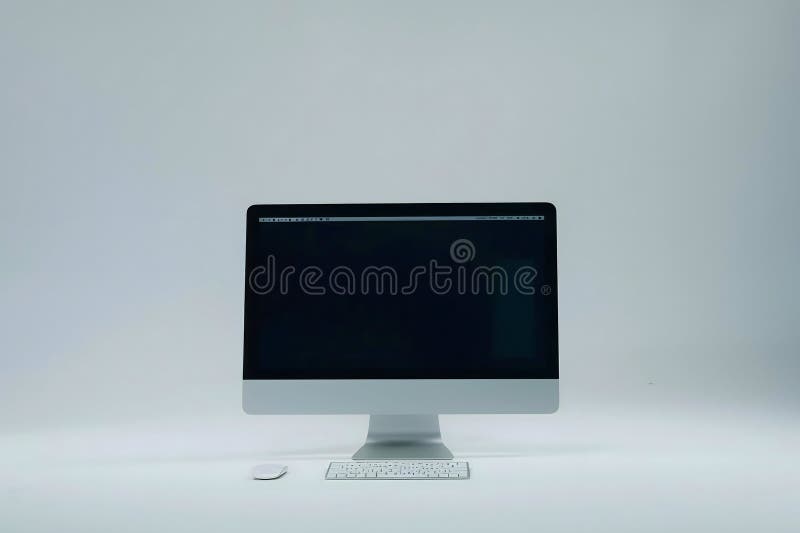 Minimalist IMac Setup on a White Background Stock Illustration ...