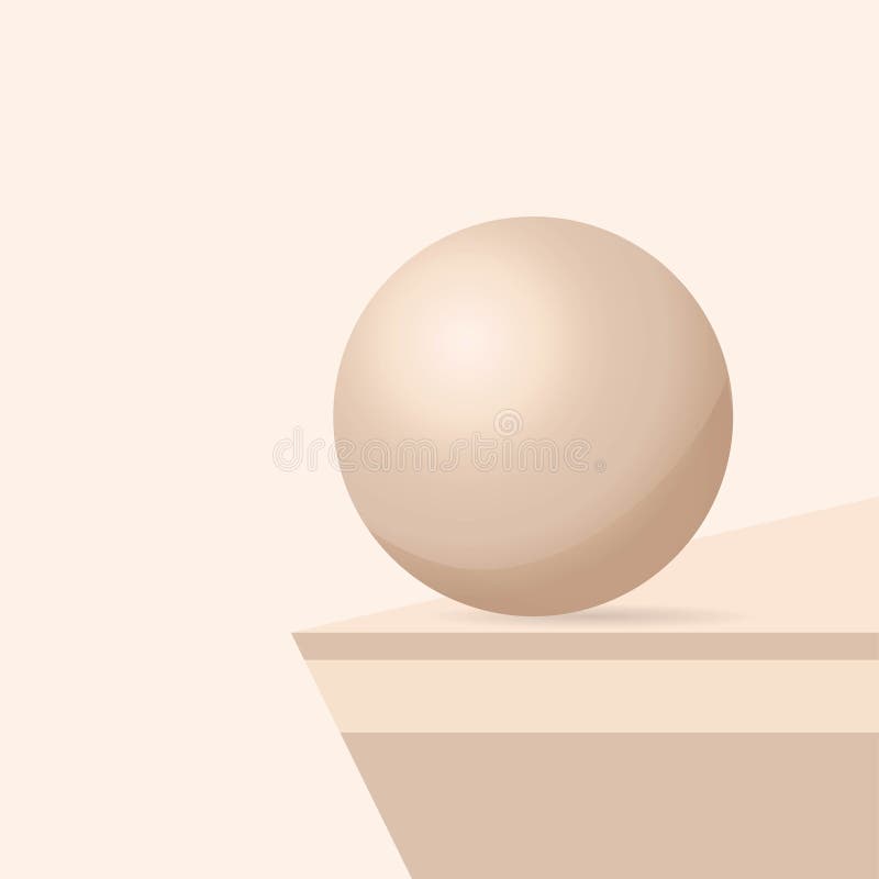 A Minimalist Image Featuring a Sphere Precariously Balanced on the Edge ...