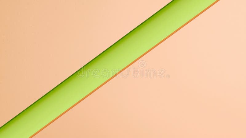 Minimalist Image Featuring a Vibrant Green Diagonal Line on a Soft ...