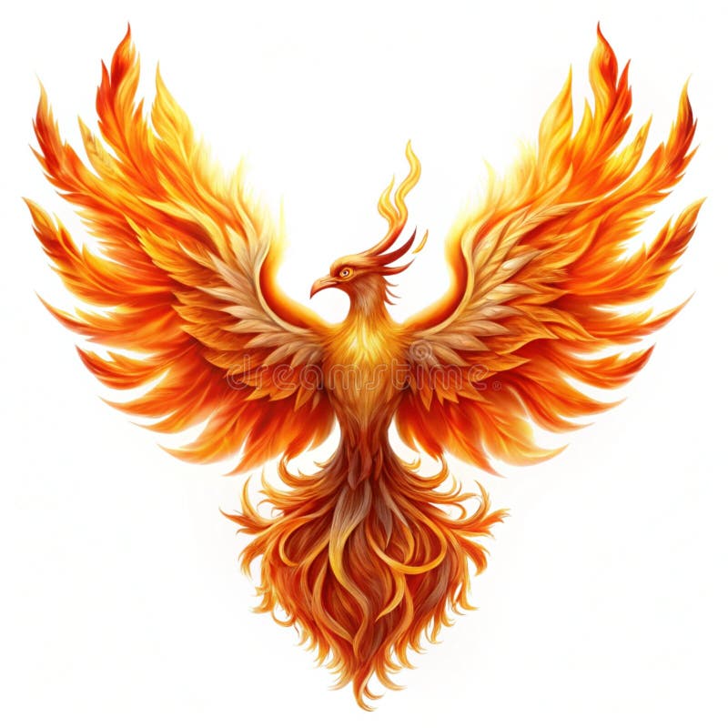 Rising Phoenix stock illustration. Illustration of legend - 369164884