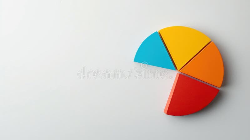 A Minimalist Image of a Pie Chart or Bar Graph on a Plain Stock ...