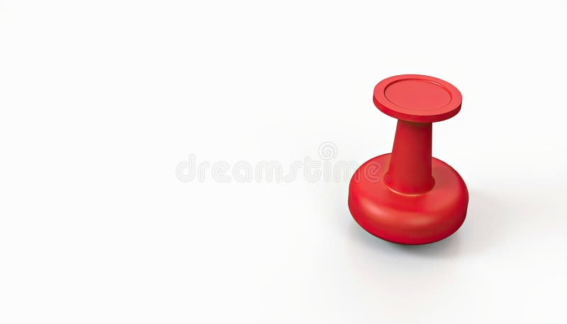 Minimalist Image of a Red Pushpin Against a Plain White Background ... Minimalist Image of a Red Pushpin Against a Plain White Background ...