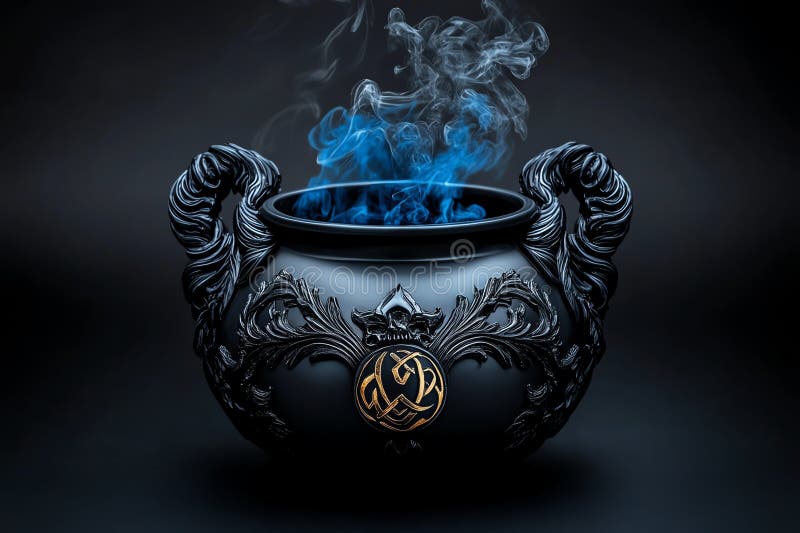 A Minimalist Image of a Witch S Cauldron Stock Illustration ...