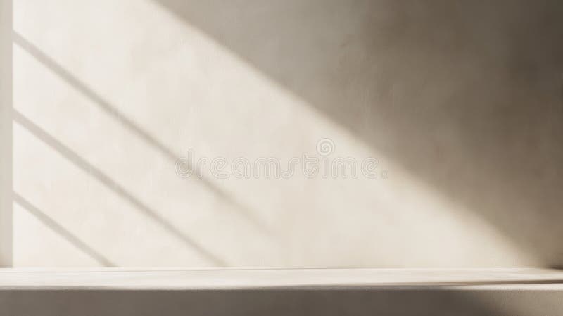 Minimalist Indoor Space with Soft Natural Light Casting Shadows on a ...