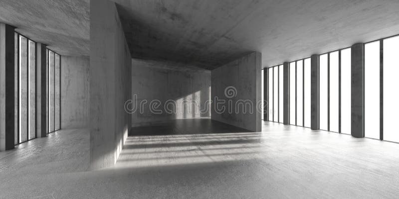 Minimalist Industrial Architectural Space with Concrete Walls and ...