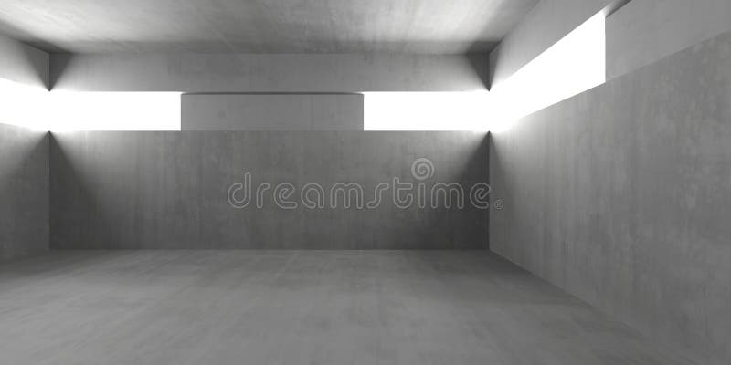 Minimalist Industrial Concrete Room with Dramatic Lighting Stock ...