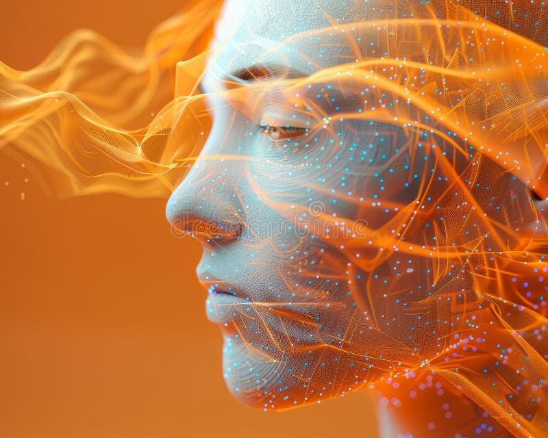 Minimalist Information Masking: White Mask Outline Covering Blue Data ...