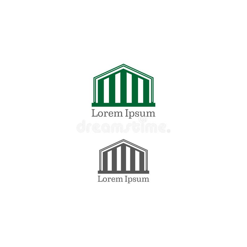 Minimalist Institutional Logo with Bold Pillar Architecture Symbol ...