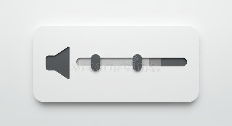 A Minimalist Interface Featuring a Horizontal Volume Control Slider on ...