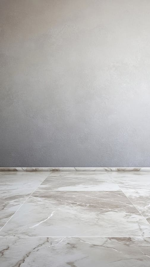 Minimalist Marble Floor and Textured Wall Interior Design Stock Image ...