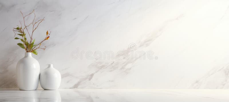 Elegant Marble Interior with Decorative Vases, AI Generated Stock ...