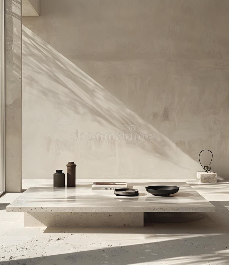 Minimalist Interior Design with Light and Shadow Generated Using AI ...