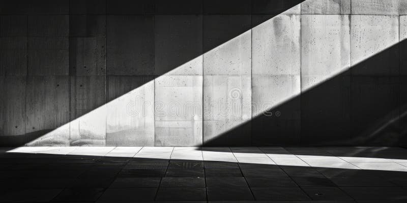 Minimalist Interior Design with Light and Shadow on a Wall. Digital Art ...