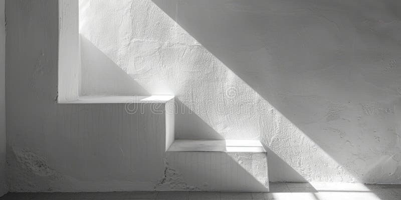 Minimalist Interior Design with Light and Shadow on a Wall. Digital Art ...