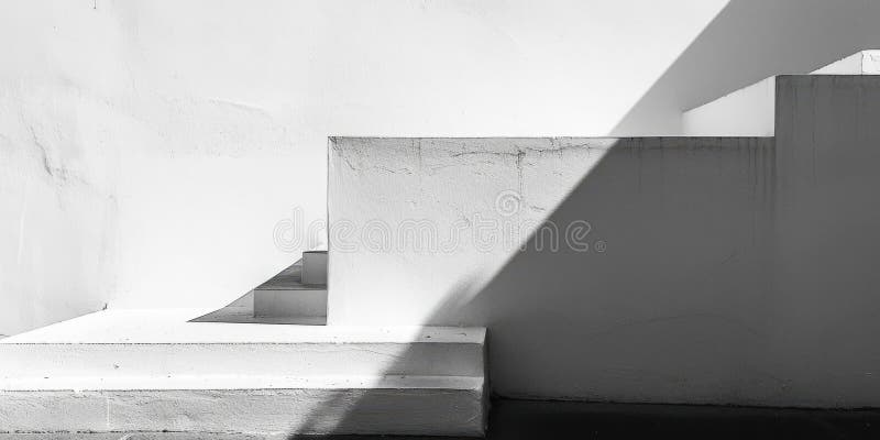 Minimalist Interior Design with Light and Shadow on a Wall. Digital Art ...