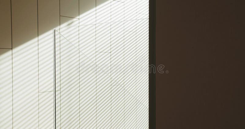 Minimalist Interior Design with Sunlight and Shadows Stock Footage ...