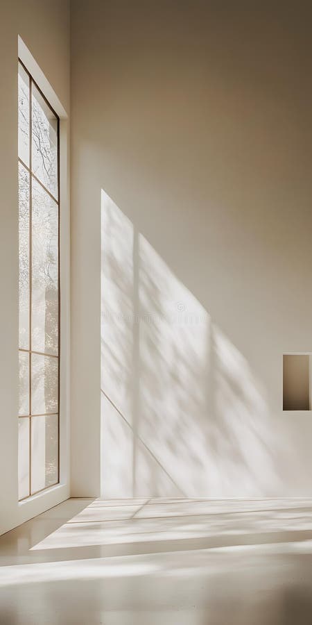 Minimalist Interior Design with Sunlight Streaming through Window ...