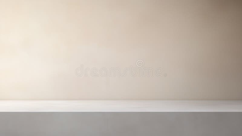 Minimalist Interior with Neutral Wall and Simple Surface Stock ...